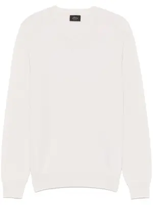 Brioni Ribbed-knit Sweater - Grey
