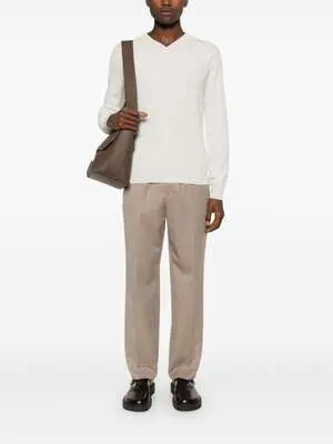 Brioni Ribbed-knit Sweater - Grey