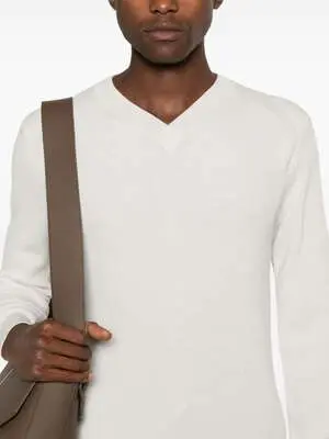Brioni Ribbed-knit Sweater - Grey