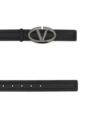Valentino Garavani Vlogo Signature Belt - Black