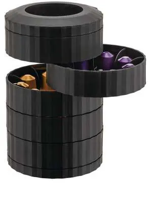 ALESSI Plisse Capsule Dispenser - Black