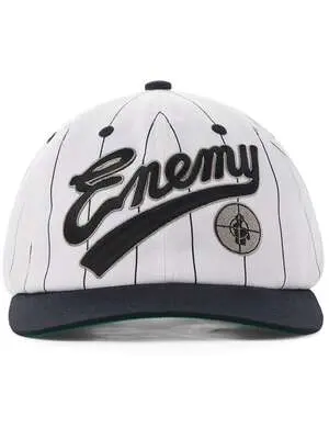 SAINT MXXXXXX Public Enemy Logo-appliqué Cap - White