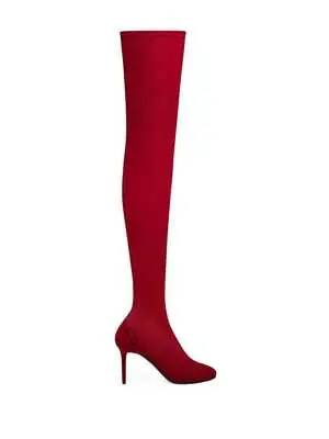 COURREGES Oblique Thigh-high Boots - Red