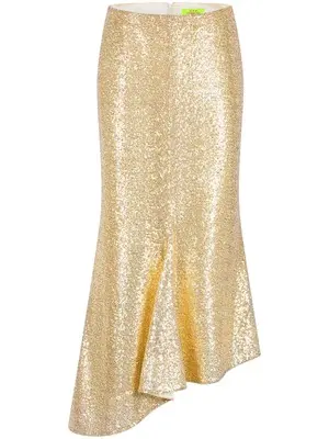 Shanghai Tang Sequined Midi Skirt