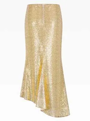 Shanghai Tang Sequined Midi Skirt