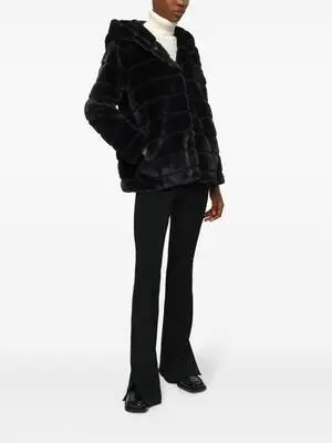 Apparis Faux-fur Coat - Black
