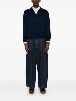 FAMILY FIRST Knitted Polo Sweater