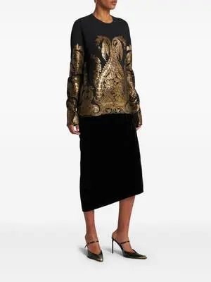 Etro Metallic-print Jumper