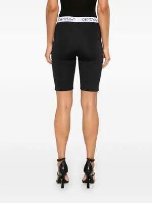 Off-White Logo Waistband Shorts - Black