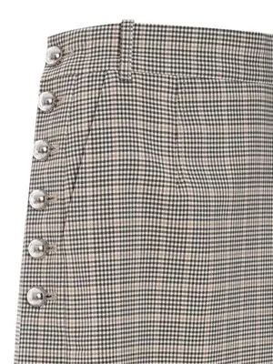 Rabanne Checked Midi Skirt