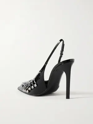 Gucci Crystal-embellished Slingback Pumps