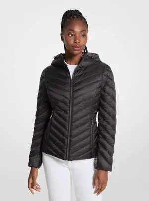 Logo Print Puffer Jackets