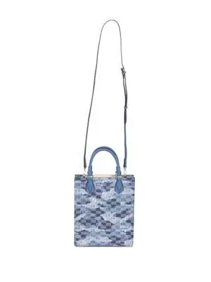 Moreau Monogram-print Tote - Blue