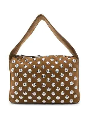 Khaite Elena Studded Shoulder Bag - Brown