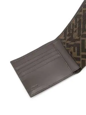 Fendi Ff-plaque Wallet - Brown