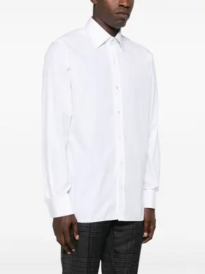 TOM FORD Spread-collar Cotton Shirt - White