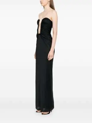 Christopher Esber Plunge Strapless Maxi Dress