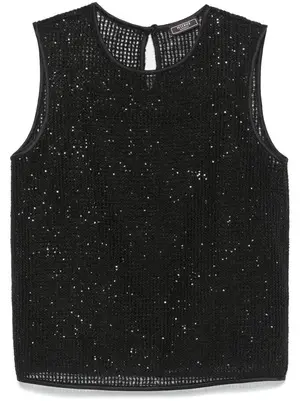 Peserico Open-knit Sleeveless Top