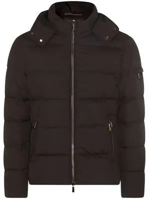 MOORER Padded Jacket With Detachable Hood - Black