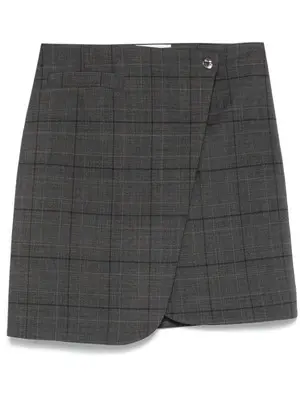 Coperni Wrap Mini Skirt - Grey