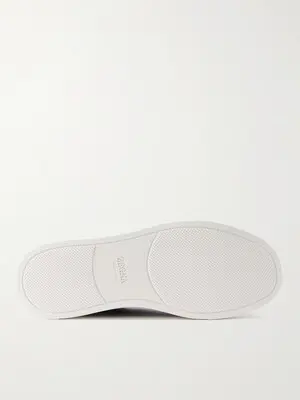Zegna Triple Stitch™ Leather-trimmed Wool Sneakers - Gray