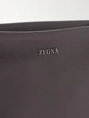 Zegna Secondskin Leather Messenger Bag