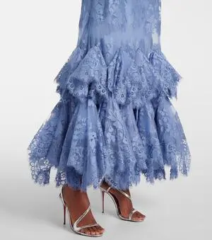 Zimmermann Eden Ruffled Lace Gown