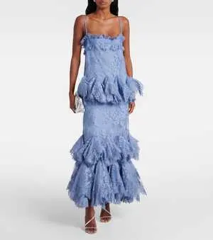 Zimmermann Eden Ruffled Lace Gown