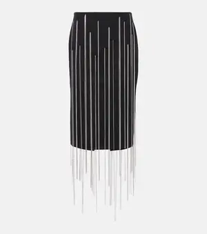Victoria Beckham Chain-detail Midi Skirt