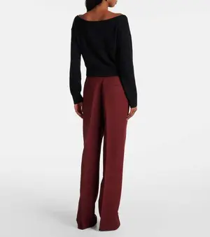 LISA YANG Beata Off-shoulder Cashmere Cardigan - Black