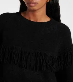 LISA YANG Agneta Fringed Cashmere-blend Sweater