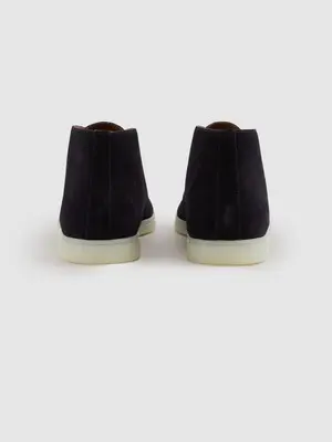 REISS Loftus Suede Chukka Boots - Navy
