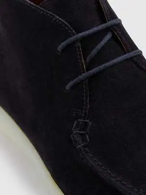 REISS Loftus Suede Chukka Boots - Navy