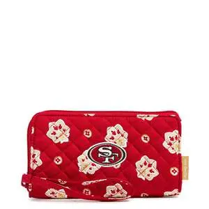 VERA BRADLEY Nfl Rfid Front Zip Wristlet In San Francisco 49ers Bandana - Multicolor