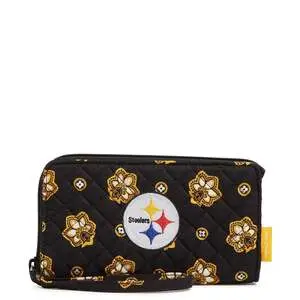 VERA BRADLEY Nfl Rfid Front Zip Pittsburgh Steelers Bandana Wristlet - Multicolor