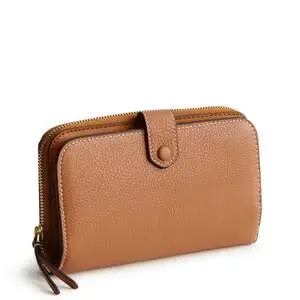 VERA BRADLEY Large Tab Wallet In Roasted Pecan - Brown