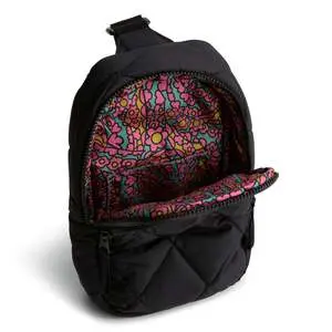 VERA BRADLEY Quilted Sling Backpack - Black