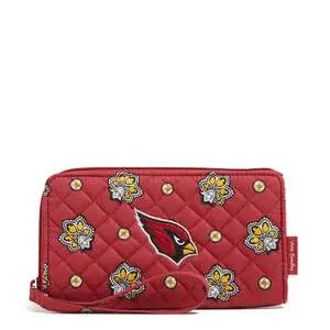 VERA BRADLEY Nfl Rfid Front Zip Wristlet In Arizona Cardinals Bandana - Multicolor