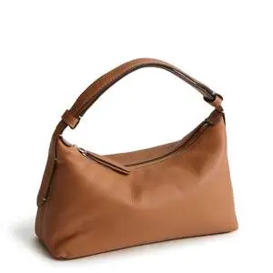 VERA BRADLEY Roxbury Crescent Shoulder Bag - Brown