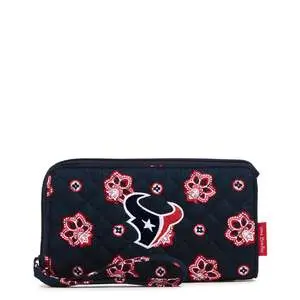 VERA BRADLEY Nfl Rfid Front Zip Wristlet In Houston Texans Bandana - Multicolor