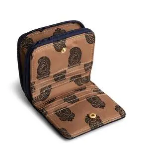 VERA BRADLEY Small Zip-around Wallet In Peacoat - Blue