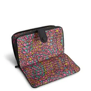 VERA BRADLEY Large Tab Wallet In Moonless Night - Black