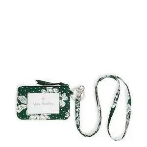 VERA BRADLEY Collegiate Zip Id Lanyard - Green/white