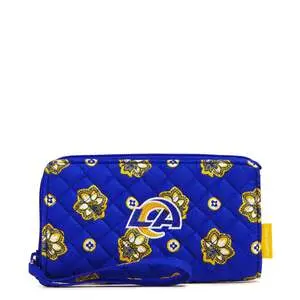 VERA BRADLEY Nfl Rfid Front Zip Wristlet In Los Angeles Rams Bandana - Multicolor