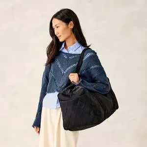 VERA BRADLEY Large Original Duffel Bag - Black