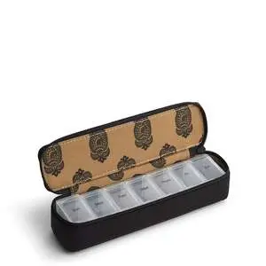 VERA BRADLEY Travel Pill Case In Moonless Night - Black