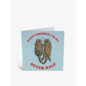 CENTRAL 23 Happy Birthday To My Otter Half Card 15cm X 15cm - One-color