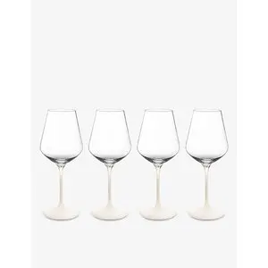 VILLEROY & BOCH Manufacture Rock Blanc Crystal-glass Wine Glasses Set Of Four - One-color