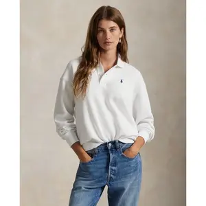 Ralph Lauren Polo-collar Fleece Pullover - White