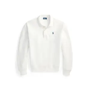 Ralph Lauren Polo-collar Fleece Pullover - White